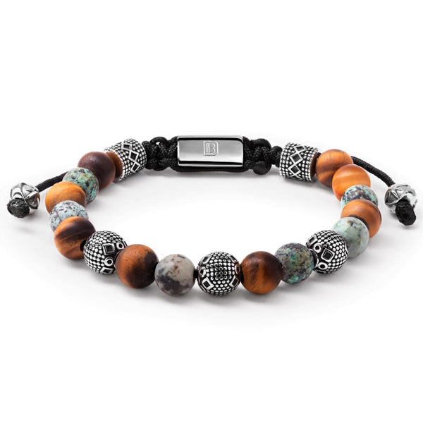 Dowling Brothers - Matte Tiger Eye Turquoise and Silver Tropez