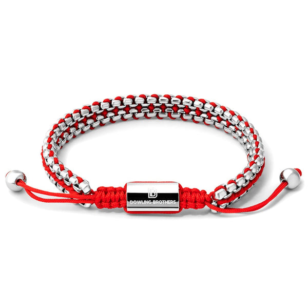 Dowling Brothers - Silver Double Box Chain in Red